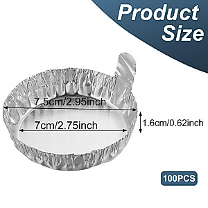 Cunguv Aluminum Weigh Boats Aluminum Foil Weighing Dish Plate Trays Large 100 Pieces