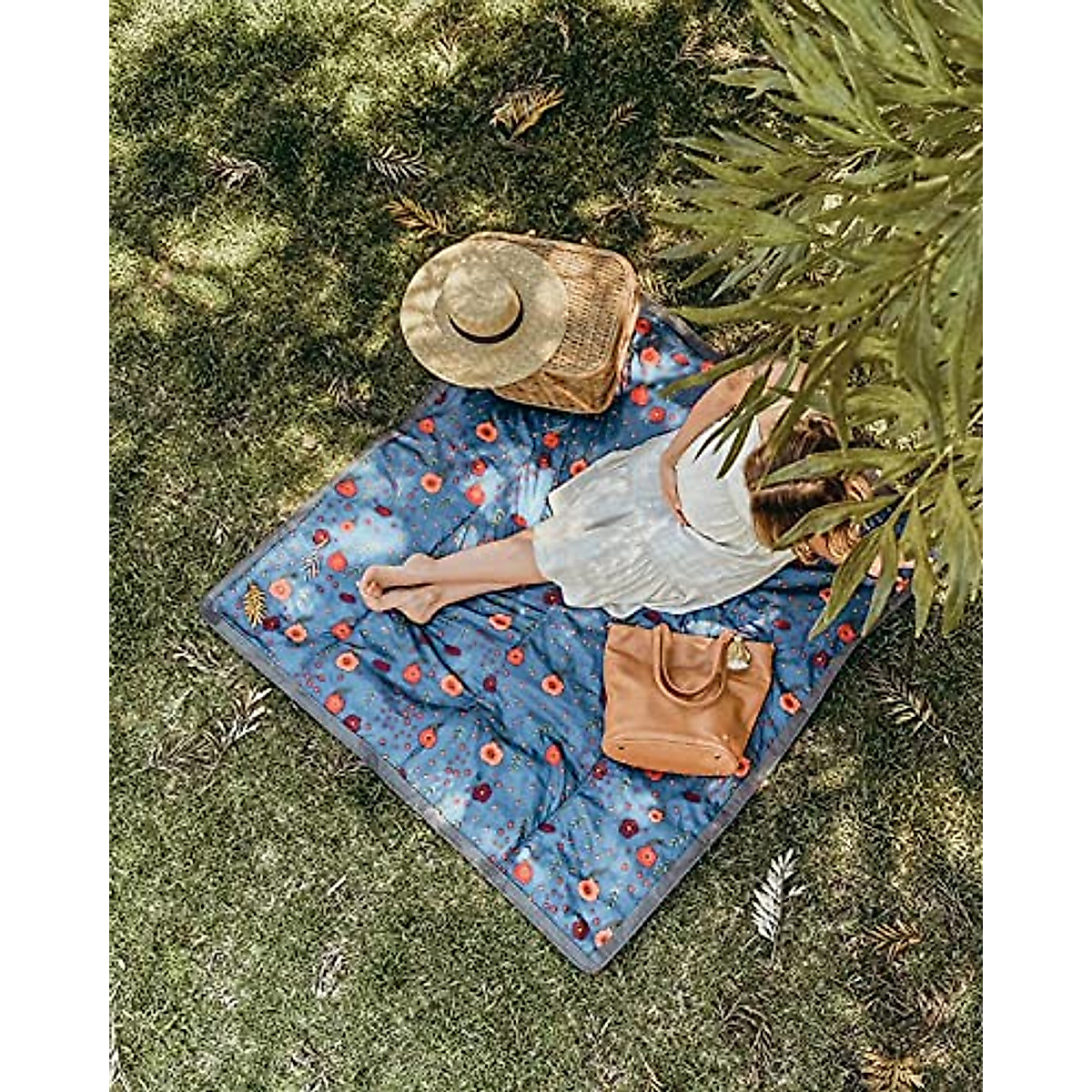 Little Unicorn Citywalk Tote – Diaper, Work, Travel Bag with Changing Pad - Premium Vegan Leather – 6 Interior Pockets – Wipes Clean Inside & Out (Cognac)