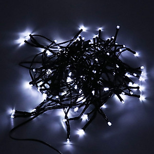 XUNATA Waterproof String Lights Outdoor, 50 LEDs 33ft Starry USB Powered 8 Modes Setting Light, for Indoor Outdoor Wall Decoration Wedding Party Home Garden(White)