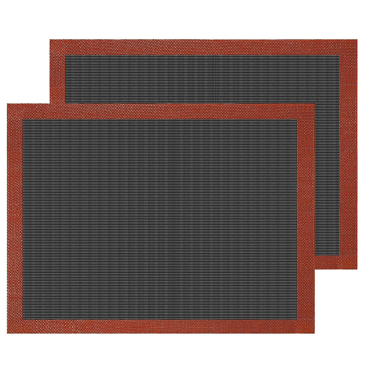 jiashuo 2PCS Non-Stick Oven Liner Perforated Mat for Baking, Macaron Cookie Bread Mold For Baking,Silicone baking Mats Tools Oven Sheet Bakeware(3040) 30*40cm(11.8 h*15.7 h)