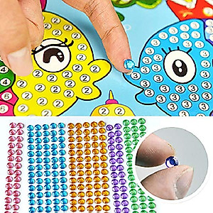 Lizipai Crystal Mosaic Sticker Painting Kids Children Kindergarten Educational DIY Crafts Toys -10 Different