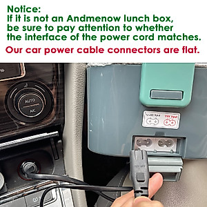 Andmenow 12/24V/Car Use, 110V Home/Office Use Portable Electric Heating Bento Box Power Cable/Electric Lunch Box Power Cord