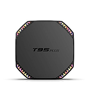 T95 Plus Smart TV Box Android 11 Rockchip RK3566 8GB 128GB Dual WiFi 1000M Support 4K H.265 Media Player Set top TV Box with Backlight Keyboard i8, Black