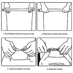 GOWETION Waterproof Floating Dry Bag Roll Top Compression Sack, Outdoor Activities for Submersible Kayaking Fishing Boating Beach Swimming Travel Voyager Camping 10L Waterproof Storage Bag