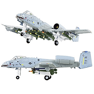 Busyflies Fighter Jet Model 1:100 A-10 Thunderbolt II Warthog Attack Fighter Plane Model Diecast Military Airplane Model for Collection and Gift(A-10)
