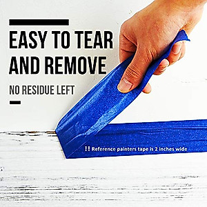 Lichamp 6-Piece Blue Painters Tape 2 inches Wide, Blue Masking Tape Painter's Bulk Multi Pack, 1.95 inch x 55 Yards x 6 Rolls (330 Total Yards)