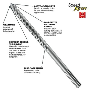 BOSCH HCFC5005 3/8 In. x 8 In. x 13 In. SDS-max Speed Xtreme Rotary Hammer Bit