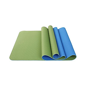 Maji Sports 2 Tone TPE Yoga Mat,Green/Purple