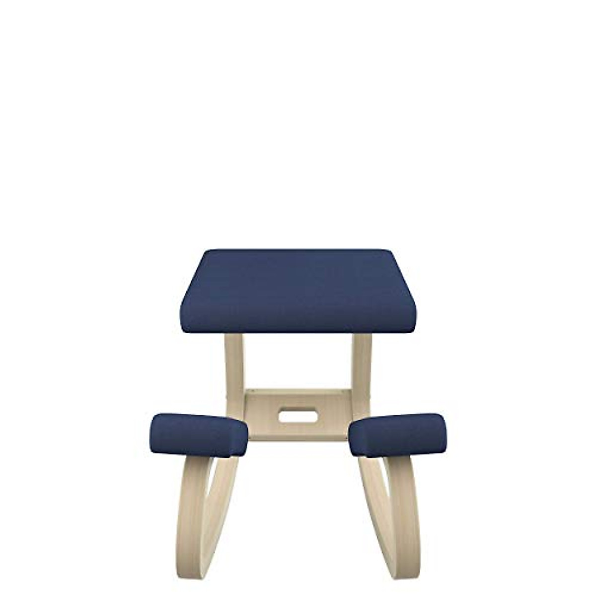 Varier Variable Balans Original Kneeling Chair Designed by Peter Opsvik (Dark Blue Revive Fabric with Natural Ash Base)