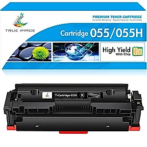 TRUE IMAGE Compatible Toner Cartridge Replacement for Canon 055H 055 Toner Canon Color ImageCLASS MF743Cdw MF741Cdw MF746Cdw MF743 MF740C MF745Cdw LBP664Cdw LBP660C Series Printer (Black, 1-Pack)