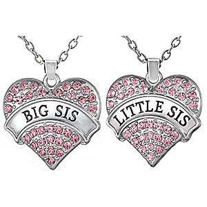 Christmas Stocking Stuffer Gift Ideas for Girls, Teens, Tweens, Twins, Big Sister & Little Sister Split Broken Heart Easter Basket Stuffers, Valentines Day Gift Women, Teenagers, Sister Necklace Jewelry Gift Set for 2, Birthday Present for Granddaughters,