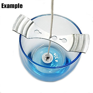 EricX Light 8 inch Candle Wick with Candle Wick Stickers and Candle Wick Centering Device,60 pcs for Candle Making
