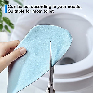 FACOYONG Bathroom Upgraded Warmer Toilet Seat Cover Pads 4 Pack, Portable Washable and Reusable Toilet Seat Cushion Pad