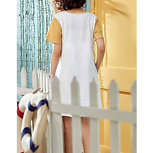 Hupohoi Big Girls' Cute Cartoon Sleepshirt Lovely Corgi Nightgowns Summer Sleepwear Corgi 14(US 11-13 Years)