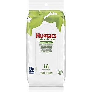 Huggies Natural Care Fragrance Free Baby Wipes 16 Count (6 Pack)