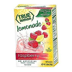 True Lemon Assorted Beverage Pack: (5boxes 10ct each) with 5 FREE BONUS Sticks of Lemonade! True Lemon Original True Peach Lemonade, True Black Cherry Limeade, True Mango Orange and True Raspberry Assorted True Lemonade Drink Mixes.