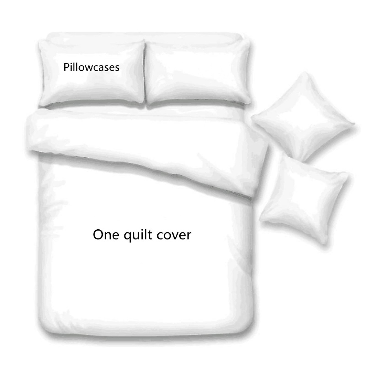 AJIGEN Duvet Cover King Size Dark Blue Old English Sheepdog Super Microfiber King Size Bedding Sets with Zipper - 2 Pillowcases 20"x 36" - Ultra Soft Easy Care and Breathable King Duvet Covers