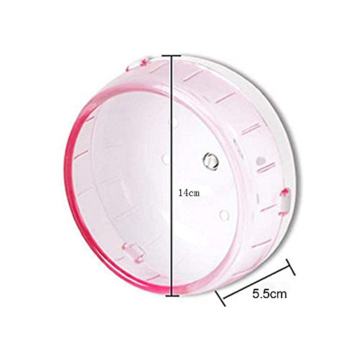5.5inch Silent Hamster Wheel-Pets Running Sports Exercise Wheel Jogging Wheel Hamster Rat Gerbil Silent Spinner (Pink)