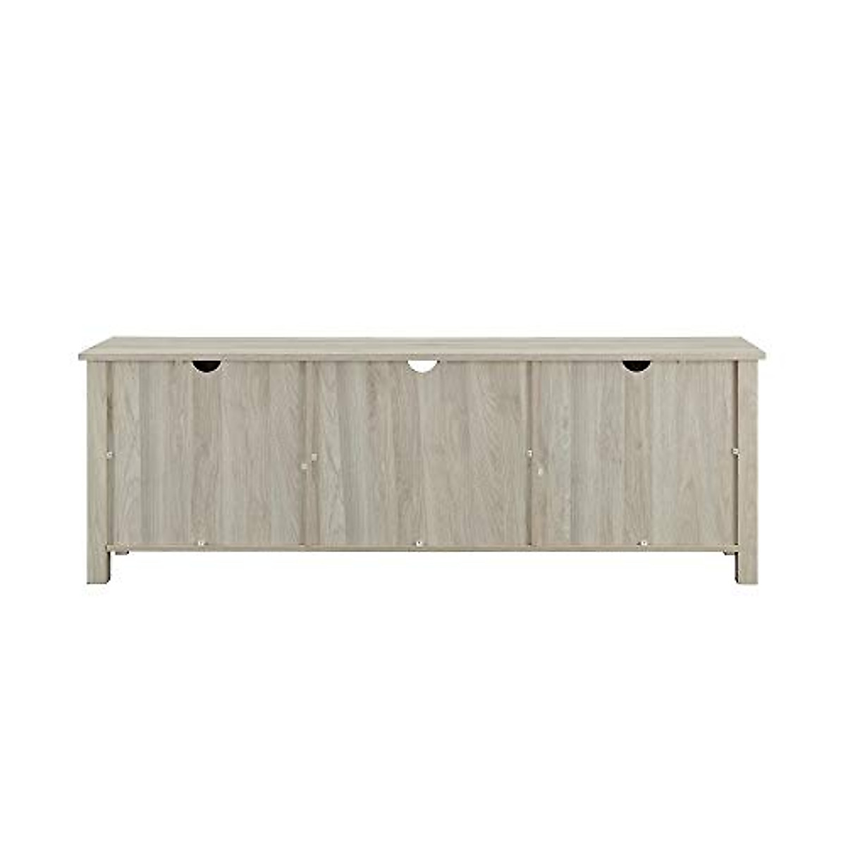 Walker Edison Portsmouth Classic 2 Glass Door TV Stand for TVs up to 80 Inches, 70 Inch, Birch