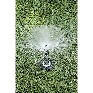 Rain Bird 1804AP4PK Professional Pop-Up Sprinkler, Adjustable 0° - 360° Pattern, 8' - 15' Spray Distance, 4" Pop-up Height, 4-Pack, Black