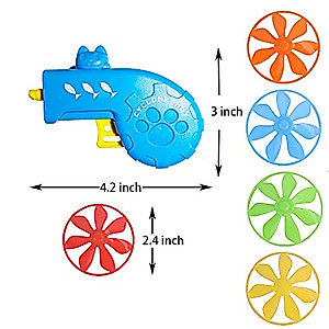 18 Pieces Cat Fetch Toy with Colorful Flying Propellers Set, Cat Playing Tracking Interactive Toys for Kitten Indoor and Outdoor Chasing Training Hunting