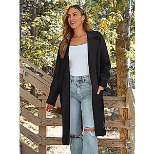 LILLUSORY Women's Long Dressy Cardigan Sweaters Fall Oversized Coatigan Jackets 2025 Knit Business Casual Winter Coats Black S