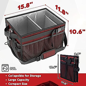 FANGSUN Grill Caddy, BBQ Caddy with Paper Towel Holder, Picnic Griddle Caddy for Outdoor Camping, Barbecue Accessories Storage Organizer for Utensil Grilling Tool, Must Haves for Camper Tailgating Rv