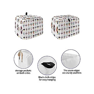 Toaster Cover, 2 Slice Toaster Cover Halloween Sugar Skull Day of The Dead Pattern Kitchen Small Appliance Covers, Dust and Machine Washable Bread Maker Cover (12w X 7.5d X 8h)