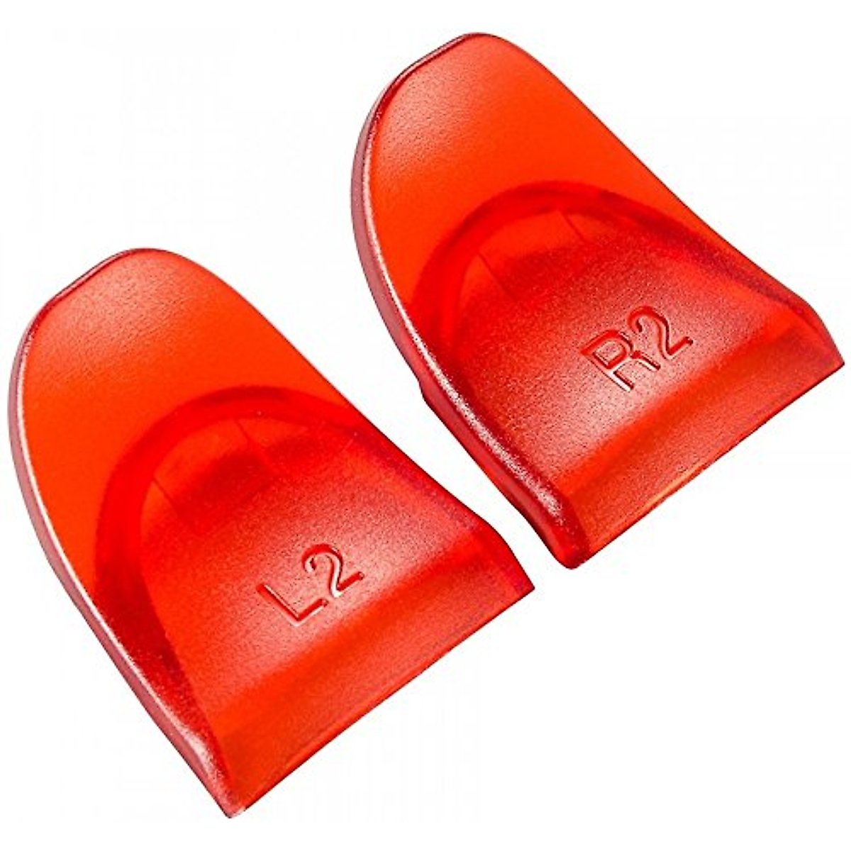 1 Pairs L2 R2 Trigger Extenders Buttons for PlayStation 4 PS4 PS4 Slim Pro JDM-030 Controller （Transparent Red）