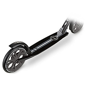 Globber 2 Wheel Kick Scooter for Teens and Adults Ages 41+ | Adjustable T-Bar Scooter with 3 Height Settings | Foldable Kick Scooter for Easy and Convinent Travel & Storage (Black & Grey)