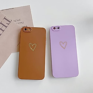 iPhone 6s Plus Case for Girls,Cute Phone Cases iPhone 6 Plus for Women Heart Pattern Soft Silicone Protective Cover for iPhone 6 Plus/6s Plus 5.5 inch -Purple