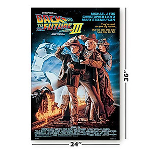 POSTER STOP ONLINE Back To The Future I, II & III - Movie Poster Set (Regular Styles) (Size 24 x 36 each)