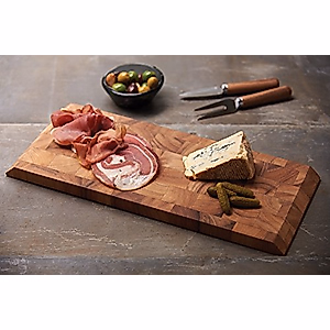 Ironwood Bowery End Grain Cheese and Charcuterie Board, One Size, Acacia Wood