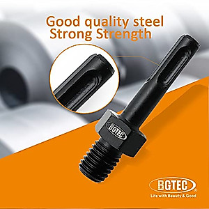 BGTEC 2pcs Core Drill Adapter 5/8“-11 Male Thread to SDS Plus Shank for Hammer Drill,Rotary Hammer Drill Core Drilling