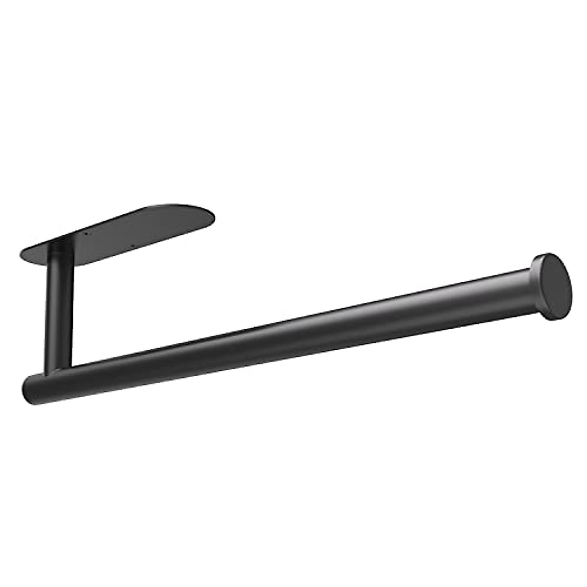 Wall Mount Paper Towel Holder 13.2 Inch Under Cabinet Paper Towel Holder Self Adhesive or Drilling Under Counter Paper Towel Holder for Kitchen,Bathroom,Cabinet Stainless Steel SUS304(Black)