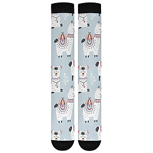 xigua Cartoon Llama Compression Socks for Women & Men Circulation-Best for Running,Nurse,Travel,Cycling