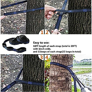 Camping Hammock with Rain Fly Tarp and Mosquito Net with Tree Straps，1/2 Person Portable Hammocks with Rain Cover for Indoor Outdoor Backpacking Hiking Travel Yard Activities Green