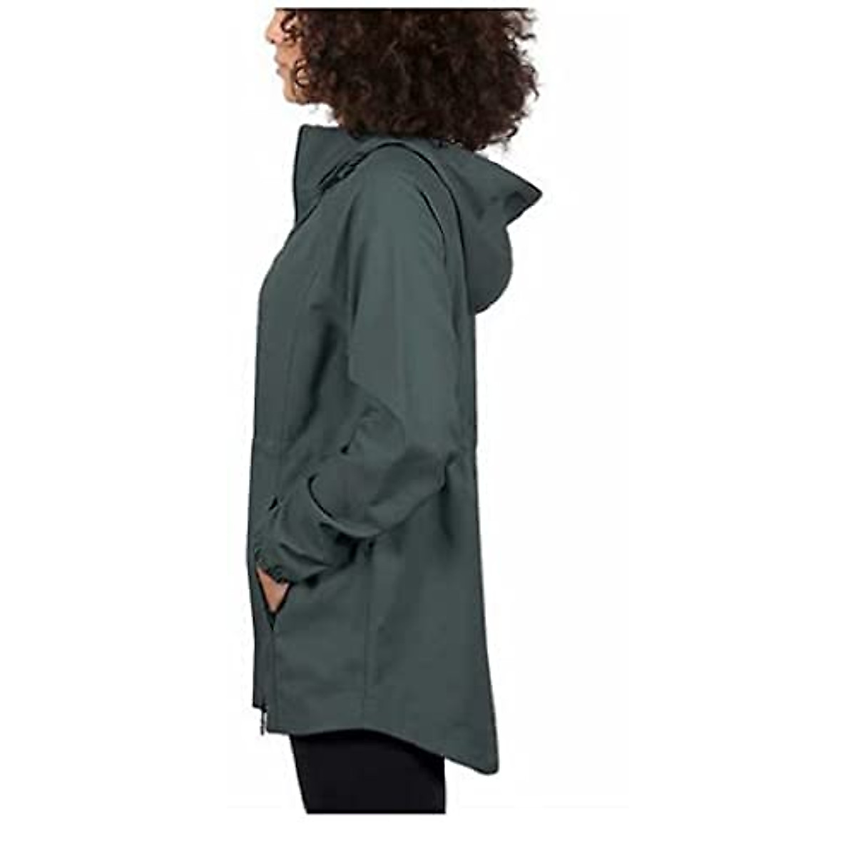 Kirkland Signature Womens Water and Wind Resistant Hooded Anorak Jacket (X-Large, Green)