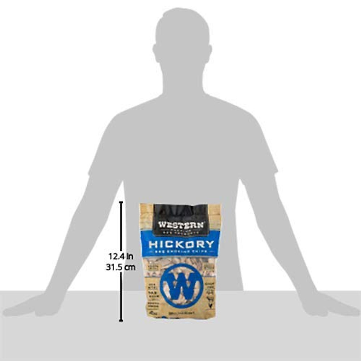 Western Premium BBQ Products Hickory BBQ Smoking Chips, 180 cu in, 6 pack