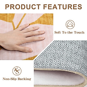 2x7 Hallway Runner Rug - Pink Kitchen Runner Rug Washable Non Slip Runners, Modern Non Skid Throw Long Hallways Runner Rugs with Rubber Backing Carpet for Living Room Bedroom