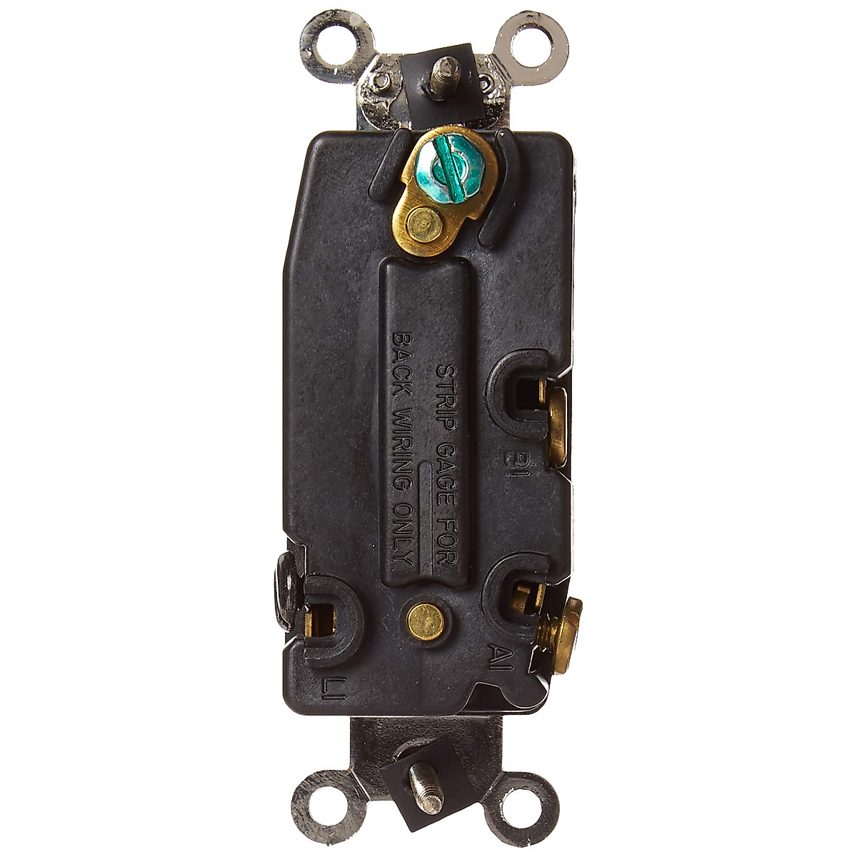 Leviton 1257-GY 20 Amp, 120/277 Volt, Toggle, Double Throw, Center Off, Momentary Contact, Single-Pole AC Quiet Switch, Industrial Grade, Grounding, Gray