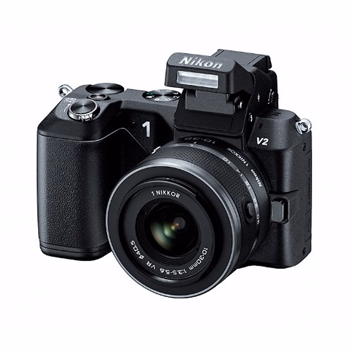 Nikon 1 V2 14.2 MP HD Digital Camera with 10-30mm VR 1 NIKKOR Lens (Black)