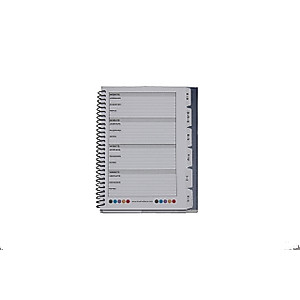 RE-FOCUS THE CREATIVE OFFICE, Password Book Keeper, Black, Small, Mini, Alphabetical Tabs, Spiral Bound, Removable Sheets, Journal Organizer, Includes, Website, Address, Username, Password