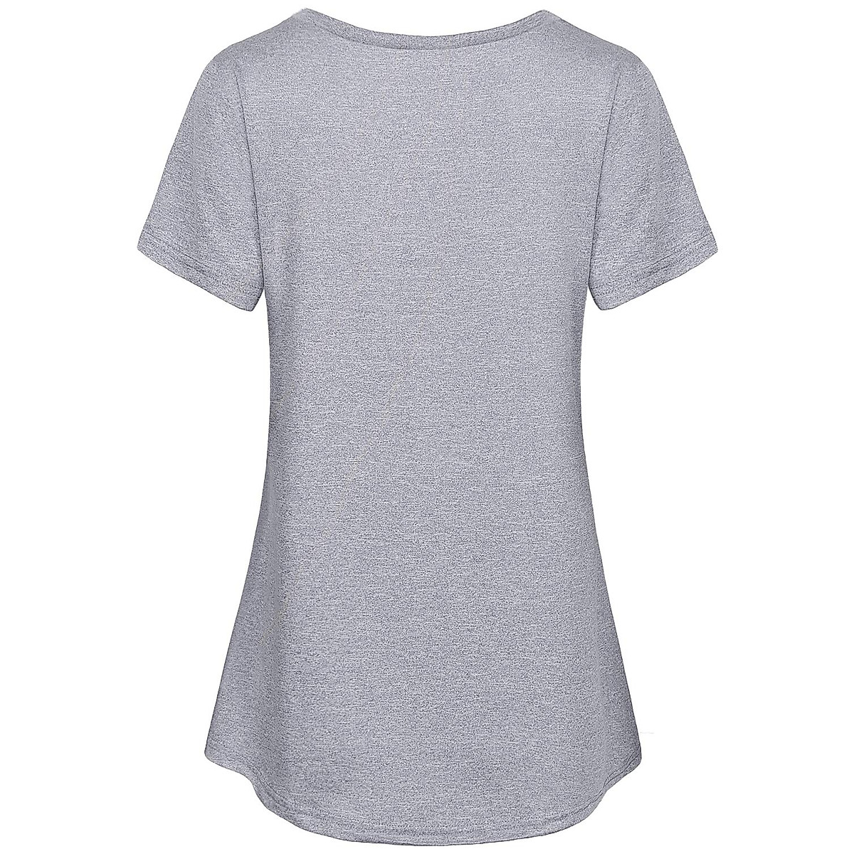 MOQIVGI Workout Tops for Women Short Sleeve Loose Fit Sweat Wicking Round Neck Activewear Yoga Muscle Sprots Gym Shirts Summer Athleisure Womens Clothes Grey Medium
