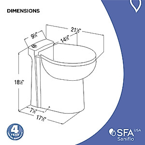 SANIFLO Sanicompact - Dual-flush System - Residential