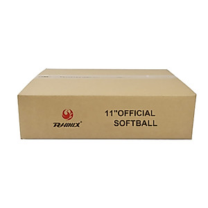 PHINIX Slow-Pitch Softballs Cork Core for Practice 11" & 12" Options (Box of 12, 11 Inch)