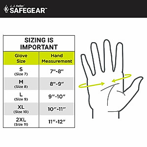 SAFEGEAR 3-pk. Cowhide Leather Work Gloves with Keystone Thumb - Large Driver Safety Gloves for Men or Women - For Truck Driving, Construction, Welding, Gardening & More - J. J. Keller & Associates