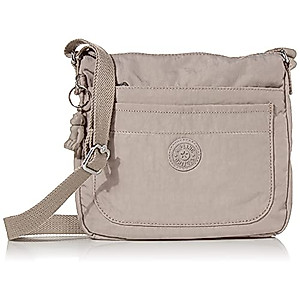 Kipling womens WomenÃ‚â€™s Sebastian Bag, Super Light, Durable Messenger Bag, Nylon Shoulder Crossbody Bag, Grey Gris, 9 L x 8.5 H 1.75 D US