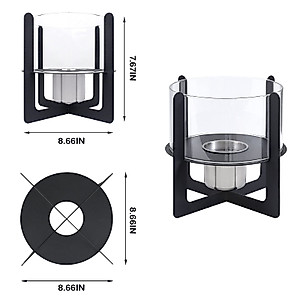 BRIAN & DANY Tabletop Portable Ethanol Fireplace, Indoor Clean-Burning Ventless Firepit