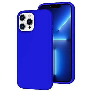 K TOMOTO Compatible with iPhone 13 Pro Max Case for Women, [Drop Protection] [Anti-Fingerprint] [Anti-Scratch] Shockproof Soft-Touch Silicone Phone Case for iPhone 13 Pro Max 6.7", Klein Blue